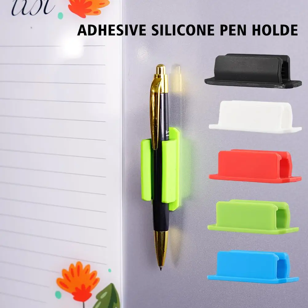 4PCS-Adhesive-Pencil-Holder-Silicone-Single-Adhesive-Pen-Holder ...