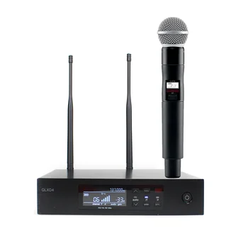 QLXD4 BETA58 SM 58 BETA87A UHF True Diversity Wireless Microphone System with Lavalier headset ...
