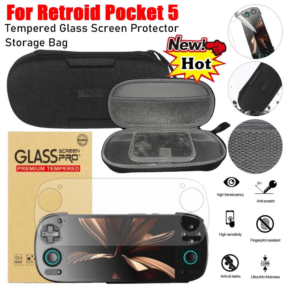 Para Retroid Pocket 5 bolsa de almacenamiento película protectora de ...