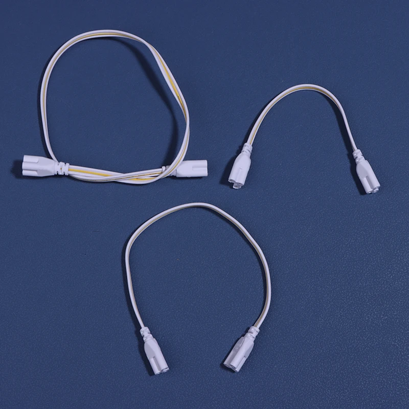 5Pcs Flexiable Double End 3Pin LED Tube Connector Cable Wire T4 T5 T8 ...