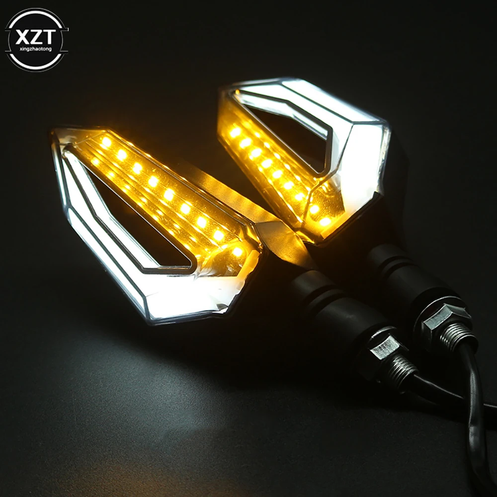 2pcs Universal LED Motorcycle Turn Signal Light 12V IPX-6 Waterproof ...