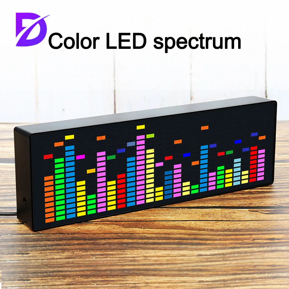 LED-Music-Spectrum-Display-RGB-Colorful-1624-Segment-Rhythm-Light-Level-Voice-Sensor-Clock-384 ...