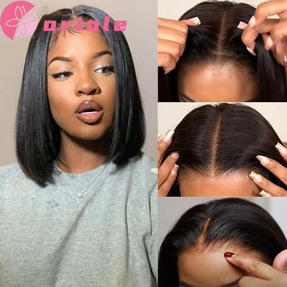 Glueless-Bob-Wig-com-HD-Lace-Frontal-Cabelo-Humano-Pr-Arrancado ...