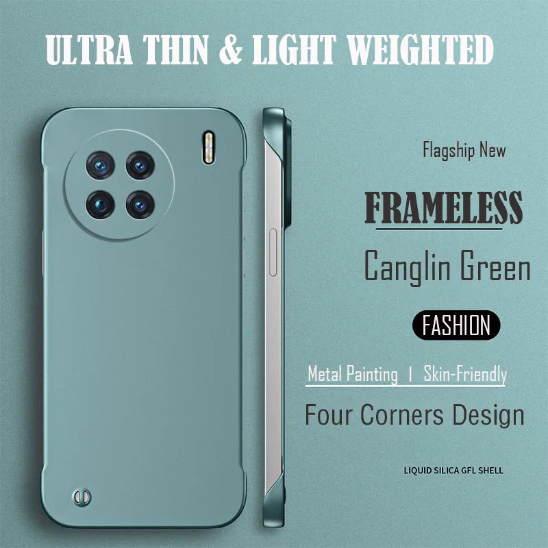 Ultra Thin Frameless Smooth Metal Surface Phone Case for Oneplus 13 (Blue)
