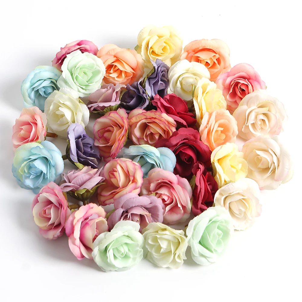 Artificial-Rose-Flowers-Heads-for-Home-Decor-Flores-falsificadas-para ...