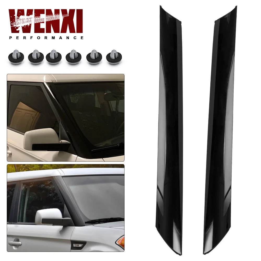 Left + Right Car Exterior Molding Windshield Pillar Trim Front For Kia ...