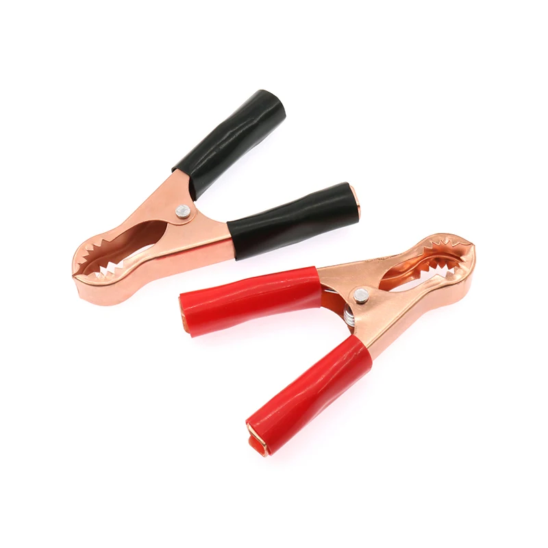 2Pcs-lot-Red-Black-Alligator-Clips-Car-Battery-Electric-Clamp-50A-80mm ...
