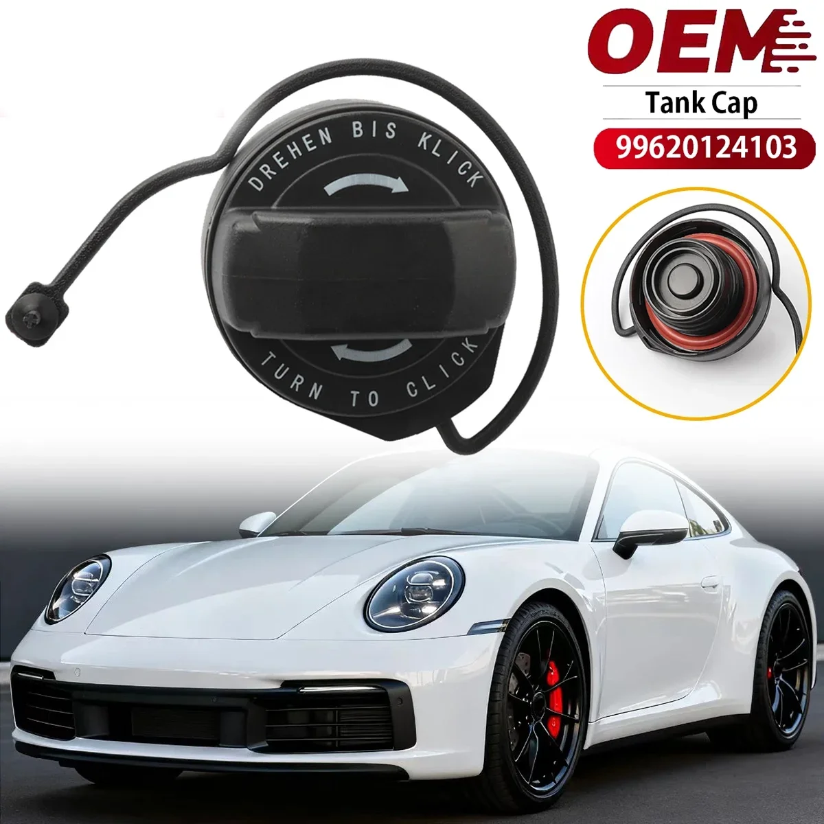 Car Fuel Filler Cover Oil Tank Gas Cap for Porsche 911 986 987 996 997 ...