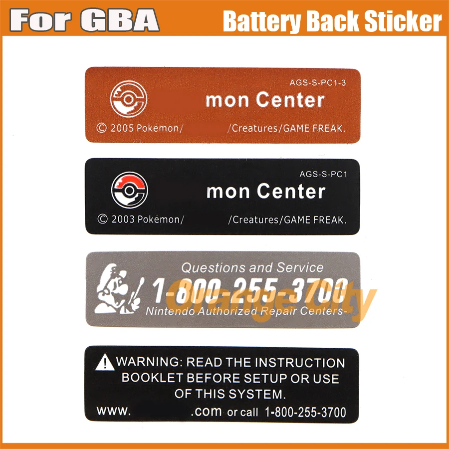 4PCS-Battery-Cover-Back-Sticker-Universal-For-Gameboy-GBA-GBC-GBP-GBA ...