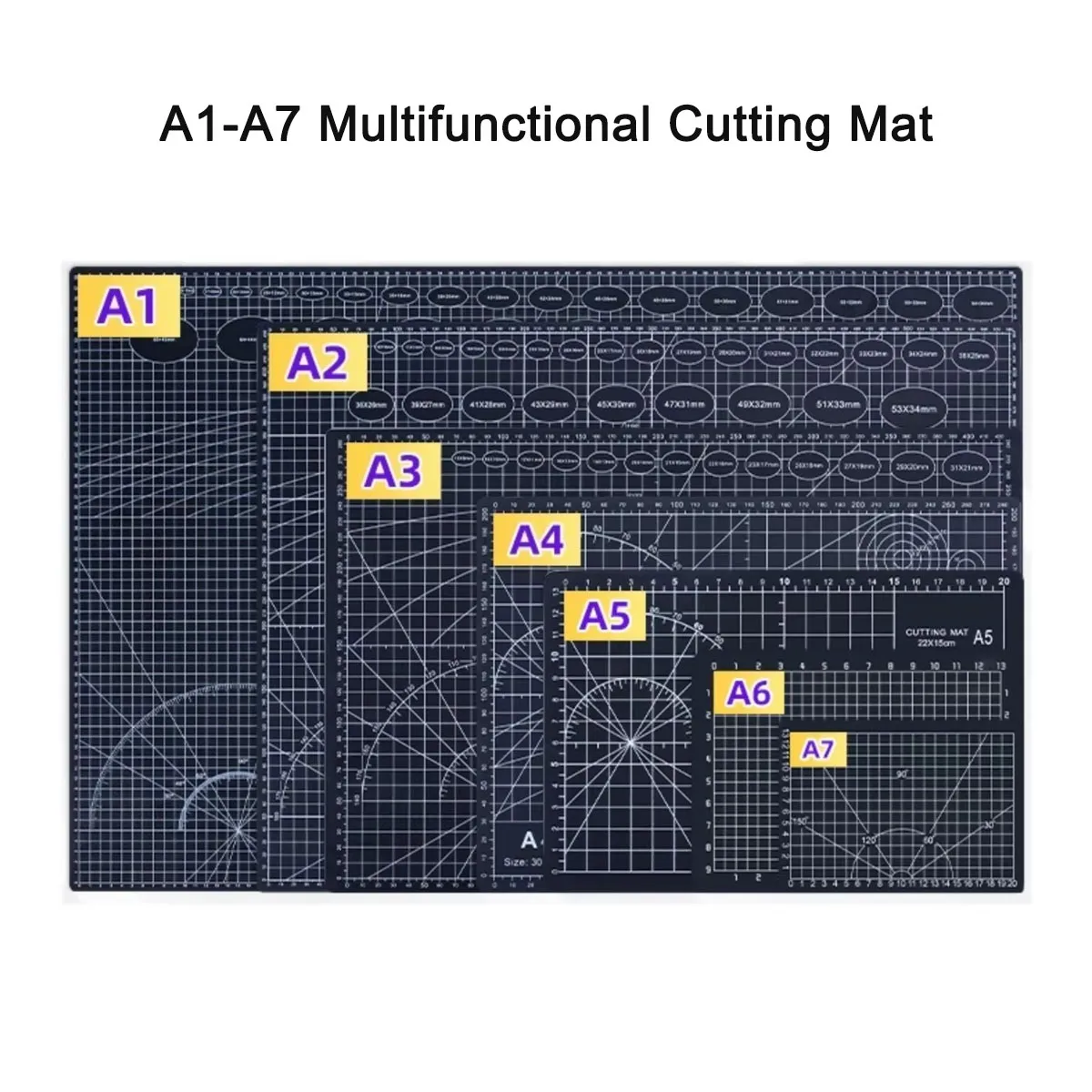 Tapete de corte multifuncional A2/A3/A4/A5, autoadhesivo de doble cara ...