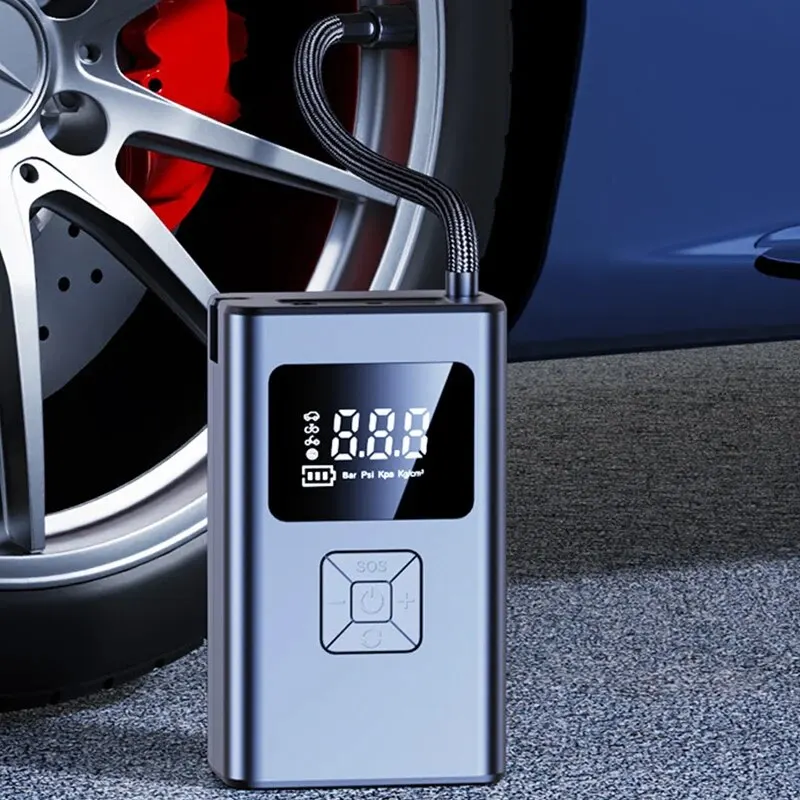 Car-Electrical-Air-Pump-4000mAh-Mini-Portable-Tire-Inflatable-Inflator ...