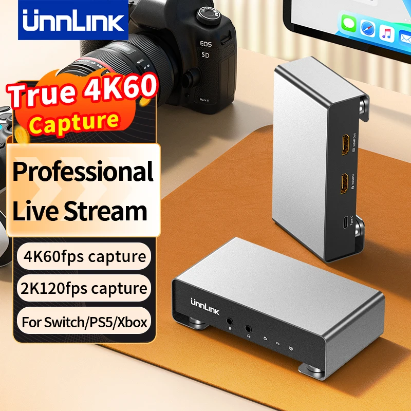 Unnlink-4K-60Fps-Video-Capture-Card-USB-C-3-1-Grabber-Live-Streaming-2K ...
