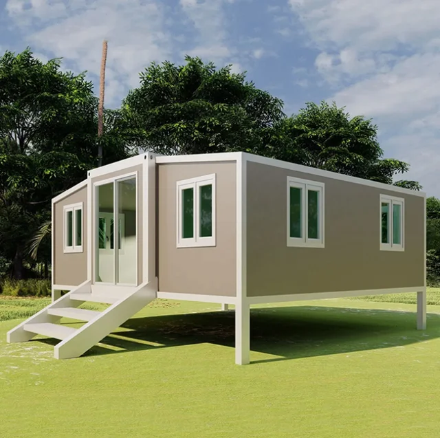 Portable Prefab Tiny Homes Double-Wing Foldable Tiny House | 20ft/40ft ...