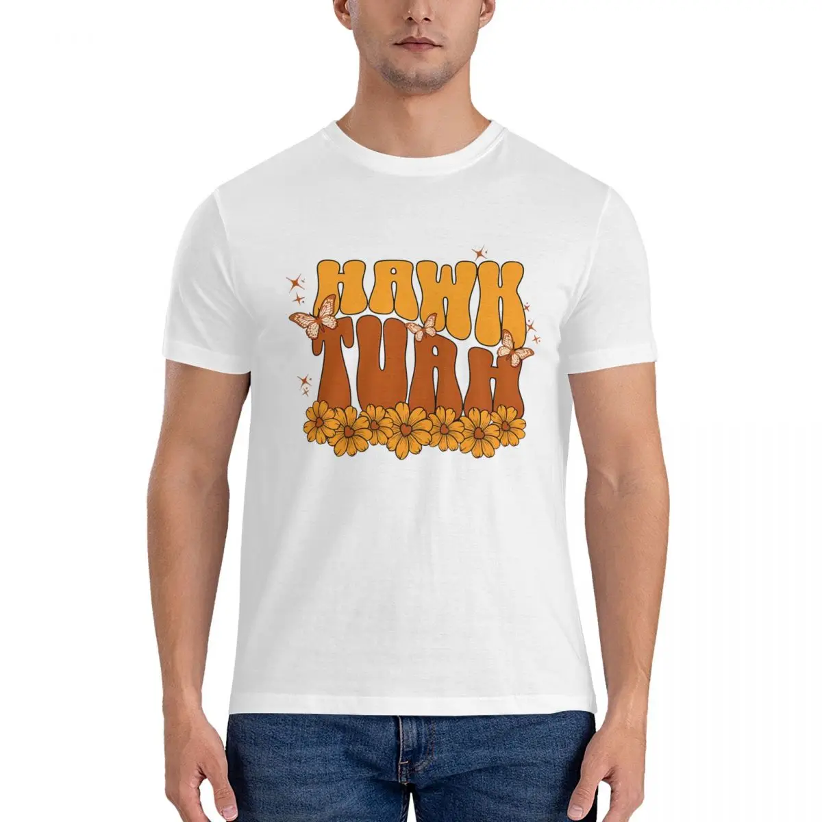 Funny-Badass-T-Shirt-for-Men-Round-Collar-Cotton-T-Shirt-Hawk-Tuah-Spit ...
