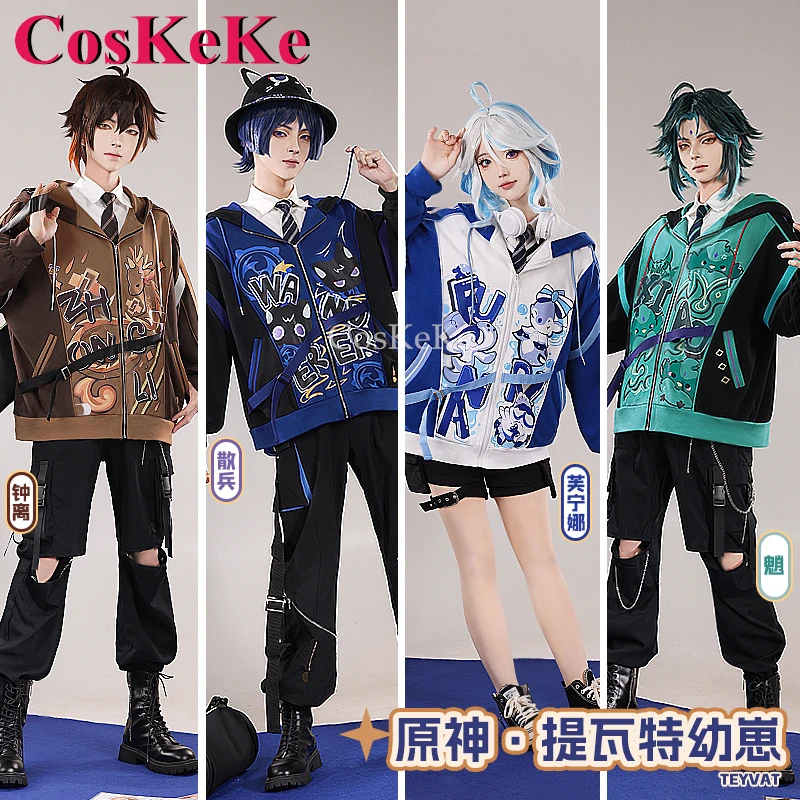 CosKeKe-Disfraz-de-juego-de-Cosplay-de-Wanderer-Zhongli-Xiao-Furina ...
