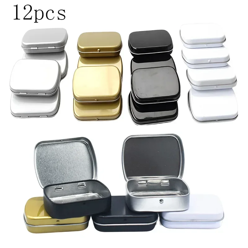 12pcs-Silver-Gold-Tin-Box-Portable-Mini-Metal-Storage-Box-Jewelry ...