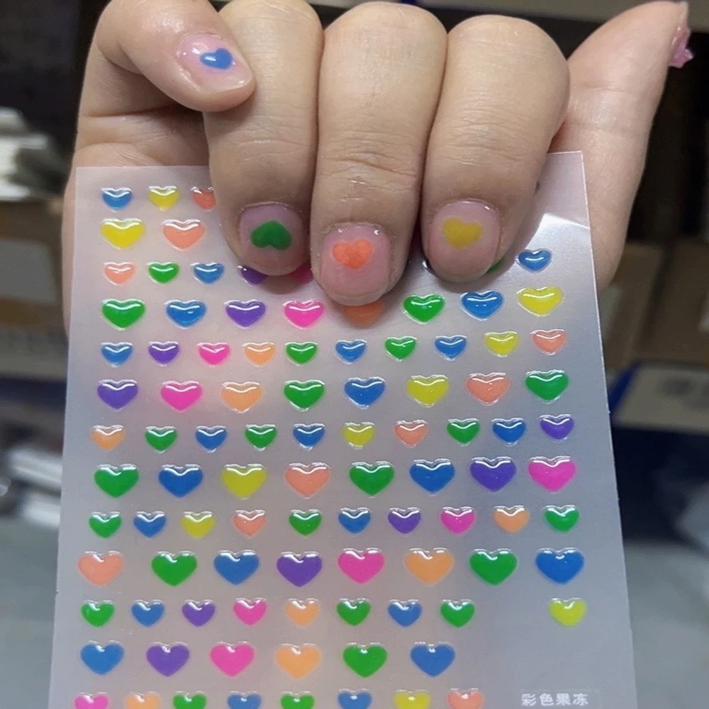 1Pcs-Candy-Color-Jelly-Nail-Art-Sticker-5D-Colored-Cartoon-Flower ...