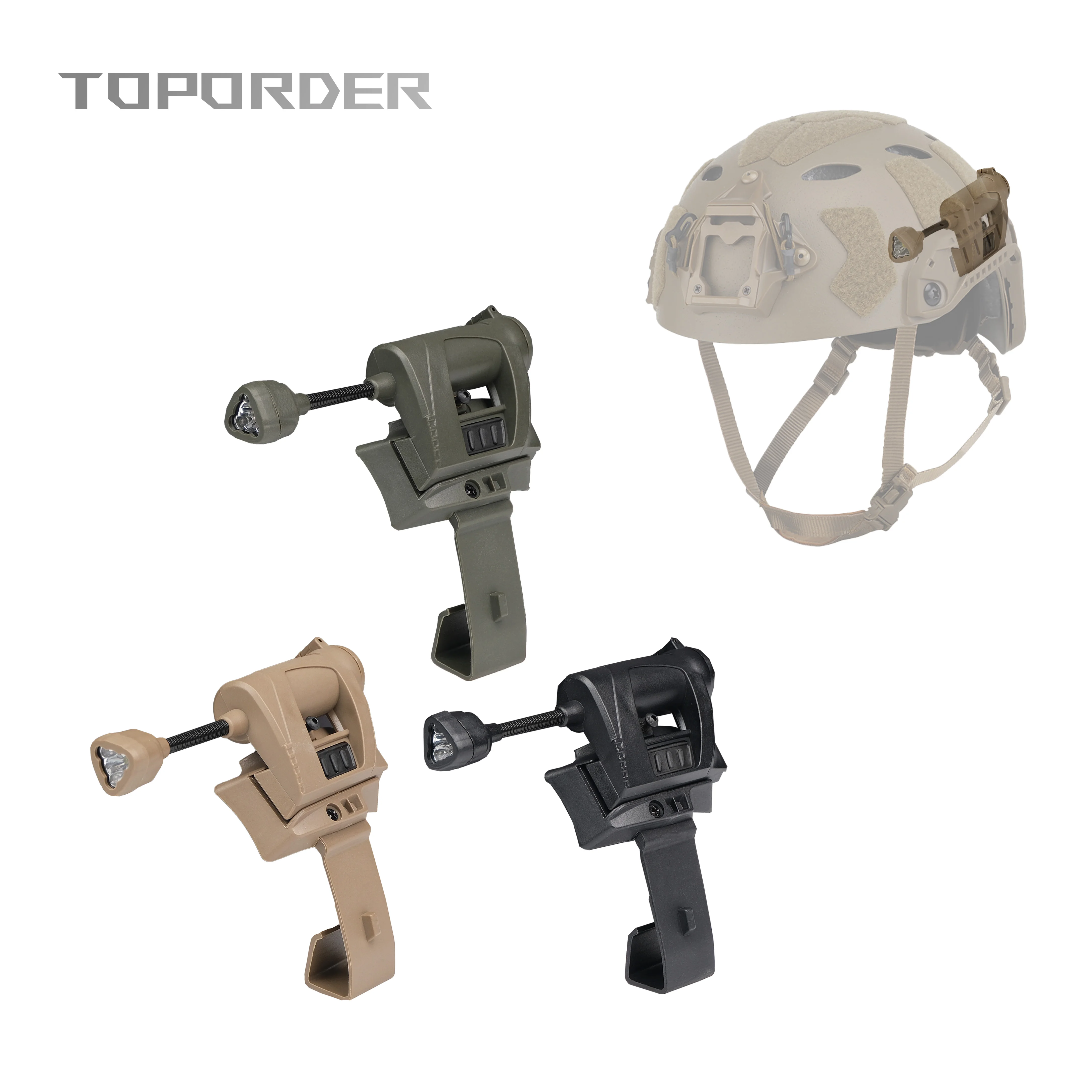 Tactical Helmet Light 3 Modes LED Flashlight Outdoor Night Lighting For ...