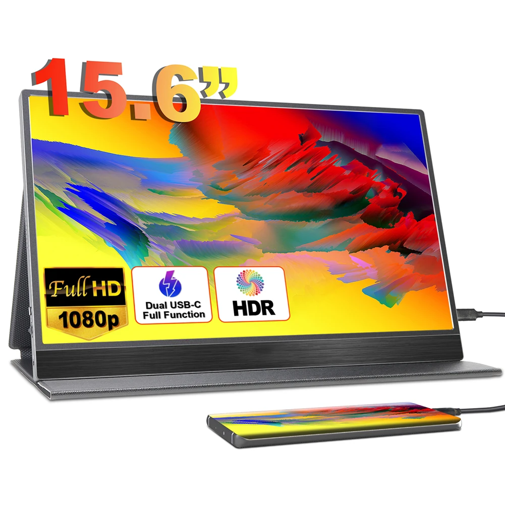 Monitor Externo Compatível com HDMI Alto falantes Duplos Tela Brilho ...