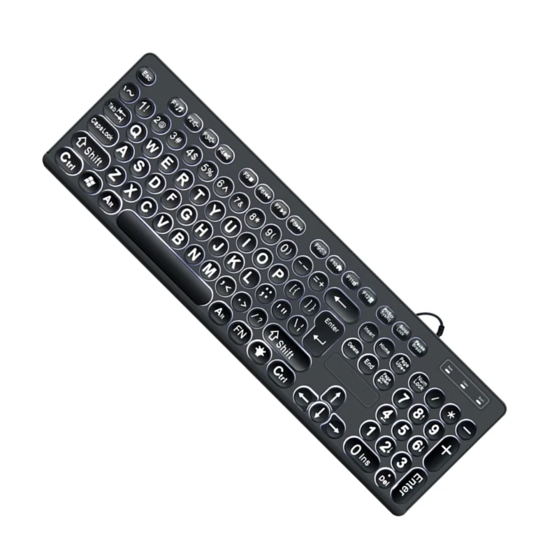 LED Backlit Keyboards 104Keys Standard Full Size USB Cord Backlit ...