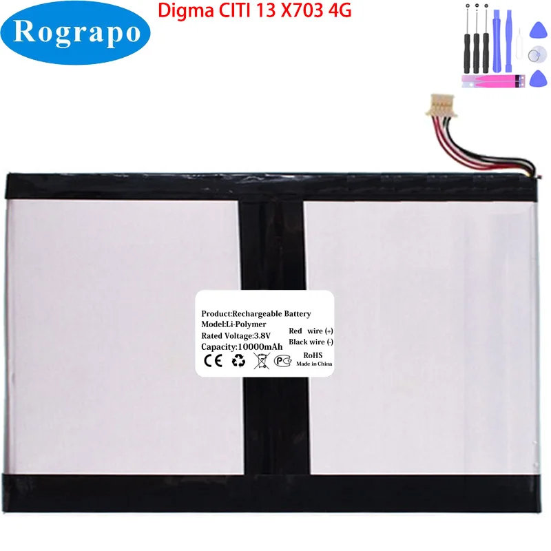 New 3.8V 10000mAh Digma CITI 13 X703 4G YB 32100120 Tablet PC Battery ...