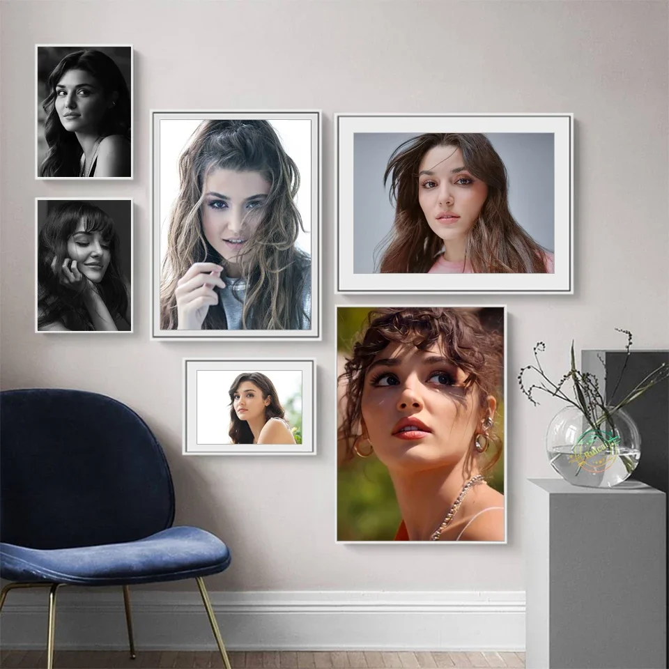 Hande Ercel Poster Wall Decor Movie Star Canvas Art Silk Prints Picture ...