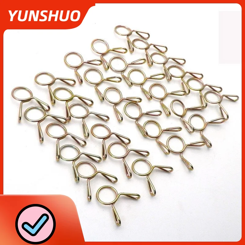 30pcs-Hose-Clamp-Pipe-Clip-Zinc-Plated-Spring-Clips-Fuel-Line-Petrol ...