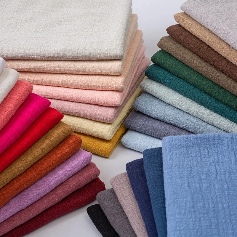 Tela de algodón de lino fino y suave, Material orgánico, Lino Natural ...