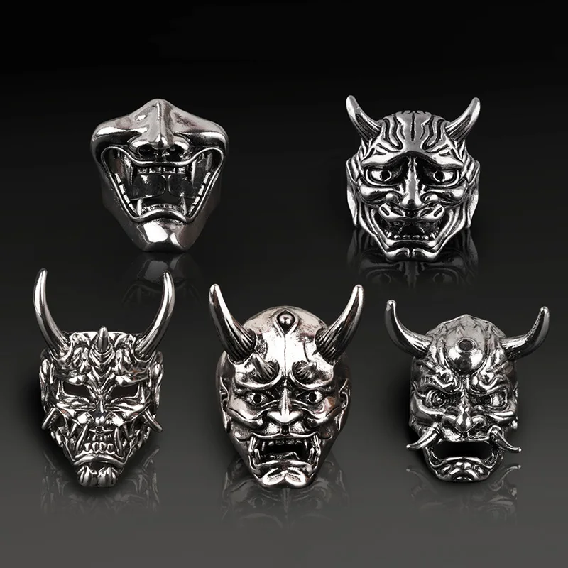 Gothic-Skull-Mask-Ring-Japanese-Prajna-Ghost-Hip-Hop-Rock-Punk-Jewelry ...
