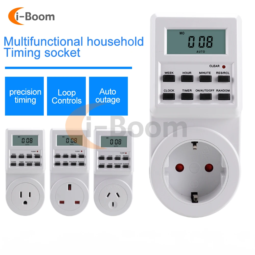 1PC-AC110V-220V-Timing-Socket-Multi-function-Programmable-1Minute-High ...