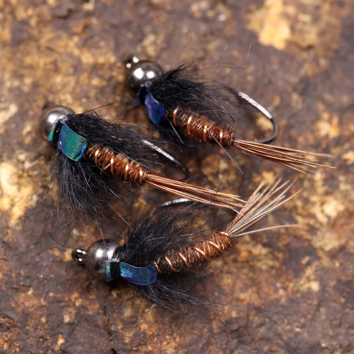 Wifreo-6PCS-Tungsten-Bead-Head-Wet-Nymph-Flash-Back-Pheasant-Tail-Nymph ...