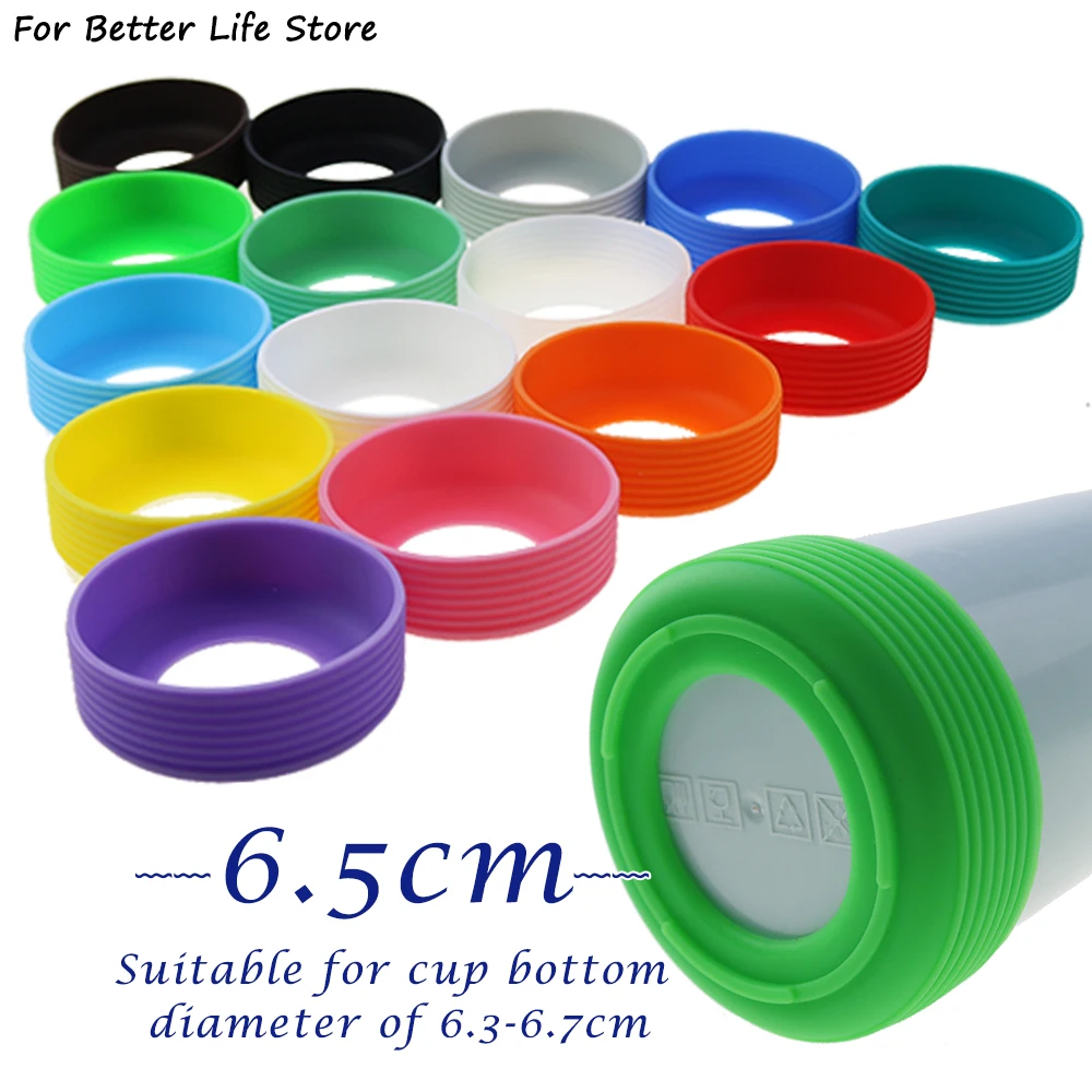 1Pc 6.5CM 16G 15 Colour Threaded Soft Silicone Cup Bottom Cover Wear ...