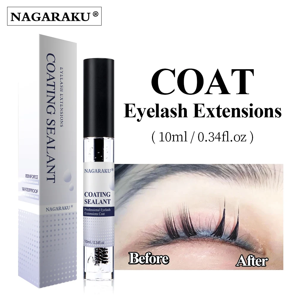 NAGARAKU-Eyelash-Extension-Coat-Brush-Tip-Transparent-Curly-Comic-Style ...