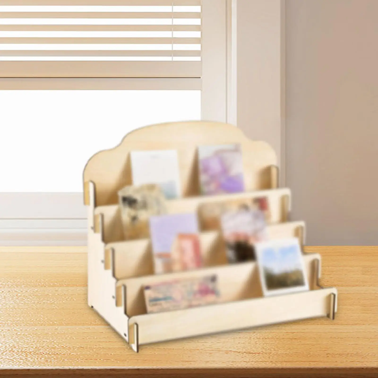 Greeting Card Display Stand Desktop Storage Rack for Postcards Hair ...