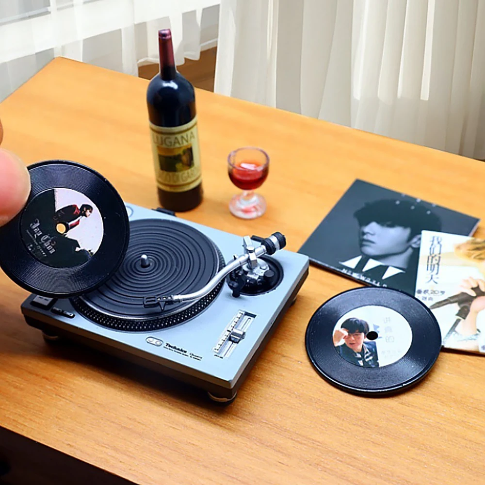 New 1/12 Scale Miniature Dollhouse Retro Vinyl Records for ob11 Doll ...
