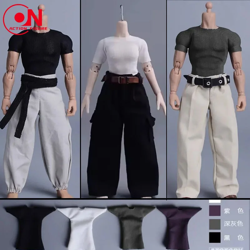 ATStory 1/12 Scale Male Highly Elastic Tight T-shirt Clothes Model Fit ...