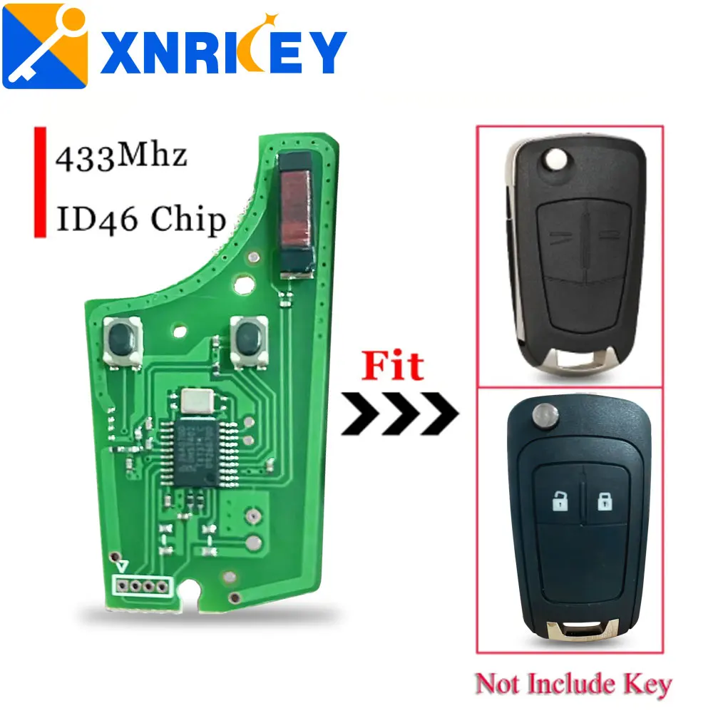 XNRKEY-433Mhz-Remote-Car-Key-Circuit-Board-ID46-PCF7941-Chip-For-Opel ...