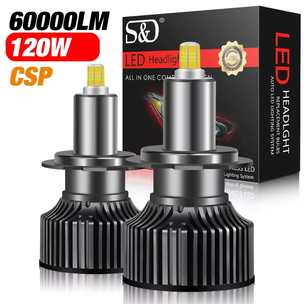 60000LM H7 Powerful Led Mini Car Headlight H3 H8 H11 H1 Led Bulbs HB3 ...