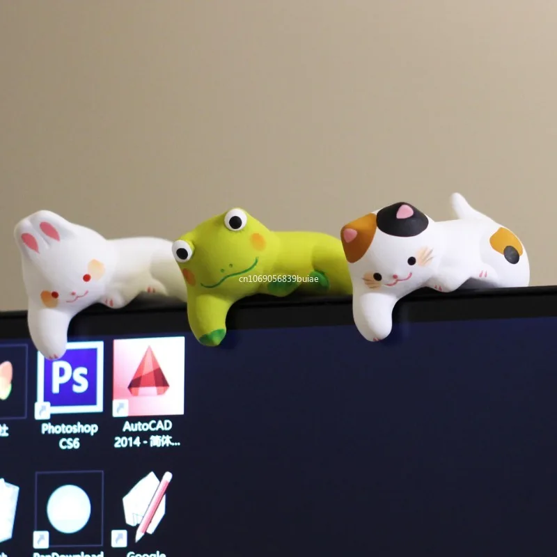1pcs-Computer-Screen-Monitor-Small-Ornaments-Desktop-Doll-Cat-Rabbit ...