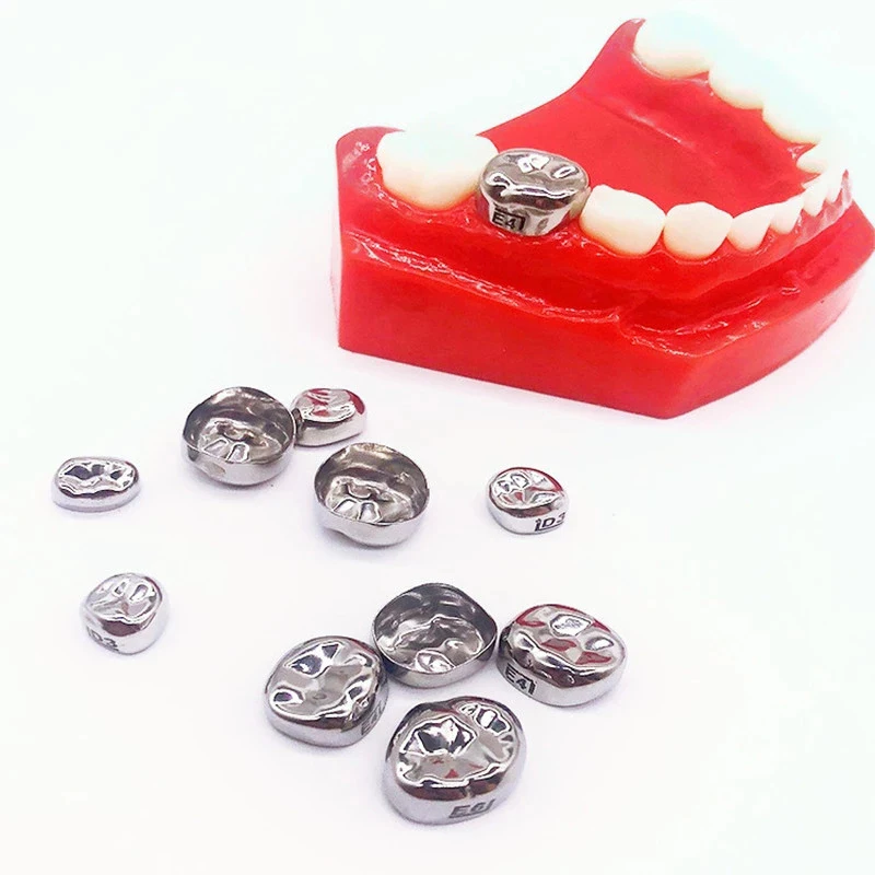 5Pcs-Dental-Kids-Crown-Preformed-Metal-Primary-Molar-Teeth-Crown-1st ...