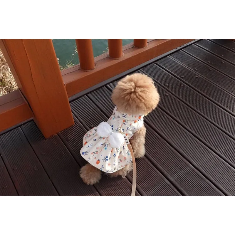 Sweet Princess Dress With White Bow For Dog – DogMega.Com