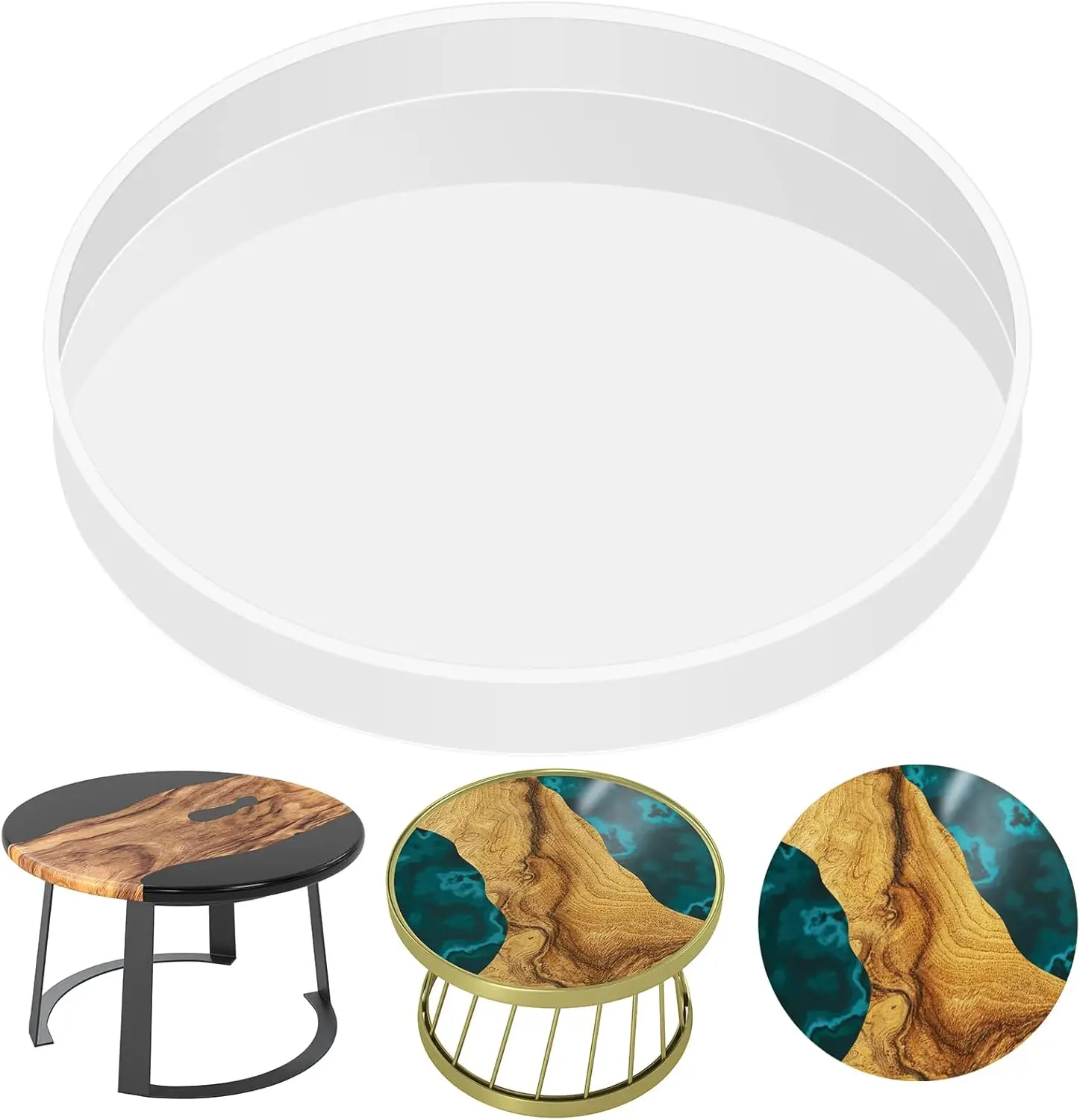 60cm Ocean Epoxy River Table Silicone Mold Oversized round And ...