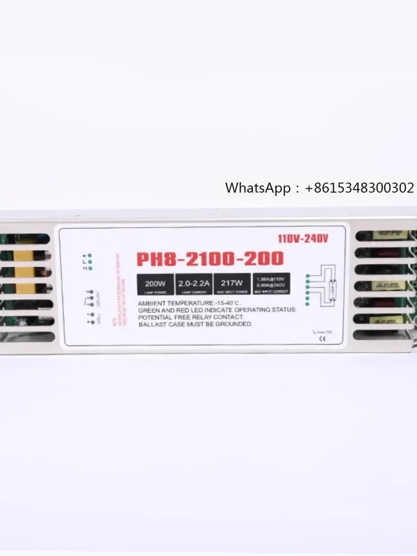 Electronic Ballast PH8-2100-200 200W Full Lamp Preheating Electronic ...