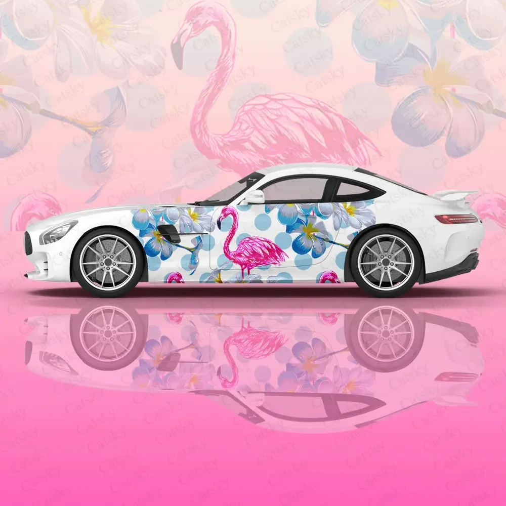 Pink-Flamingos-Car-Hood-Bonnet-Vinyl-Decals-Protect-Door-Side-Skirt ...