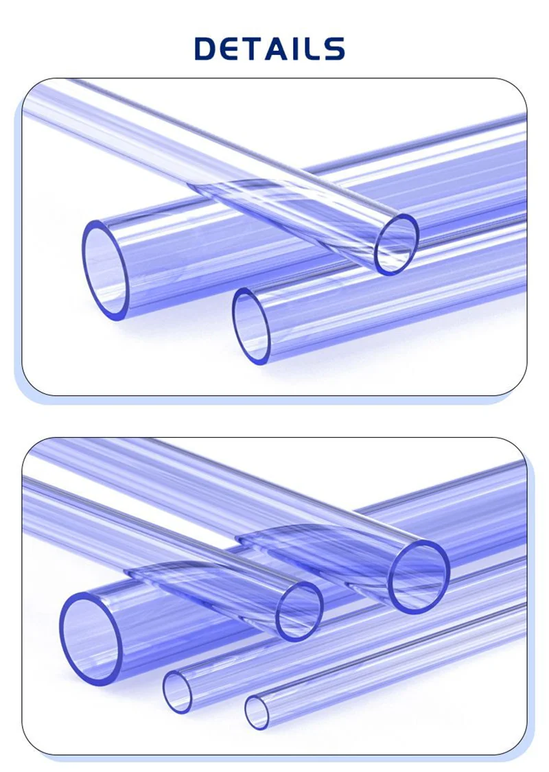Kit complet d'arrosage,Tuyau bleu transparent en PVC,tube acrylique précieux pour aquarium ...
