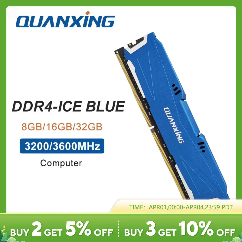 QUANXING-Memoria-DDR4-8GB-16GB-32GB-PC-RAM-3200MHz-3600MHz-U-DIMM ...