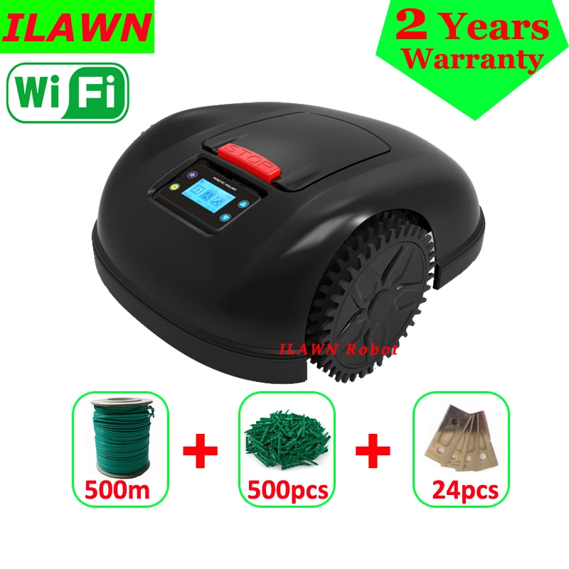 Wifi App Control Robot Lawn Mower Tractor E1600t With 500m Wire+500pcs ...