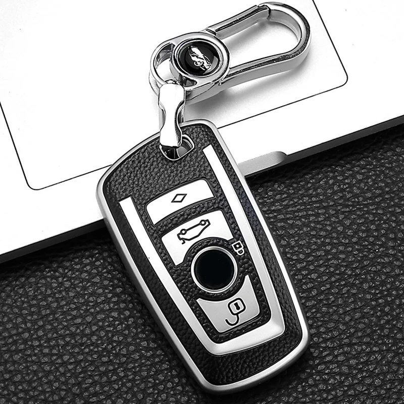 Leather-Style-Car-Remote-Key-Case-Cover-Shell-Fob-For-BMW-X3-X5-X6-F30 ...