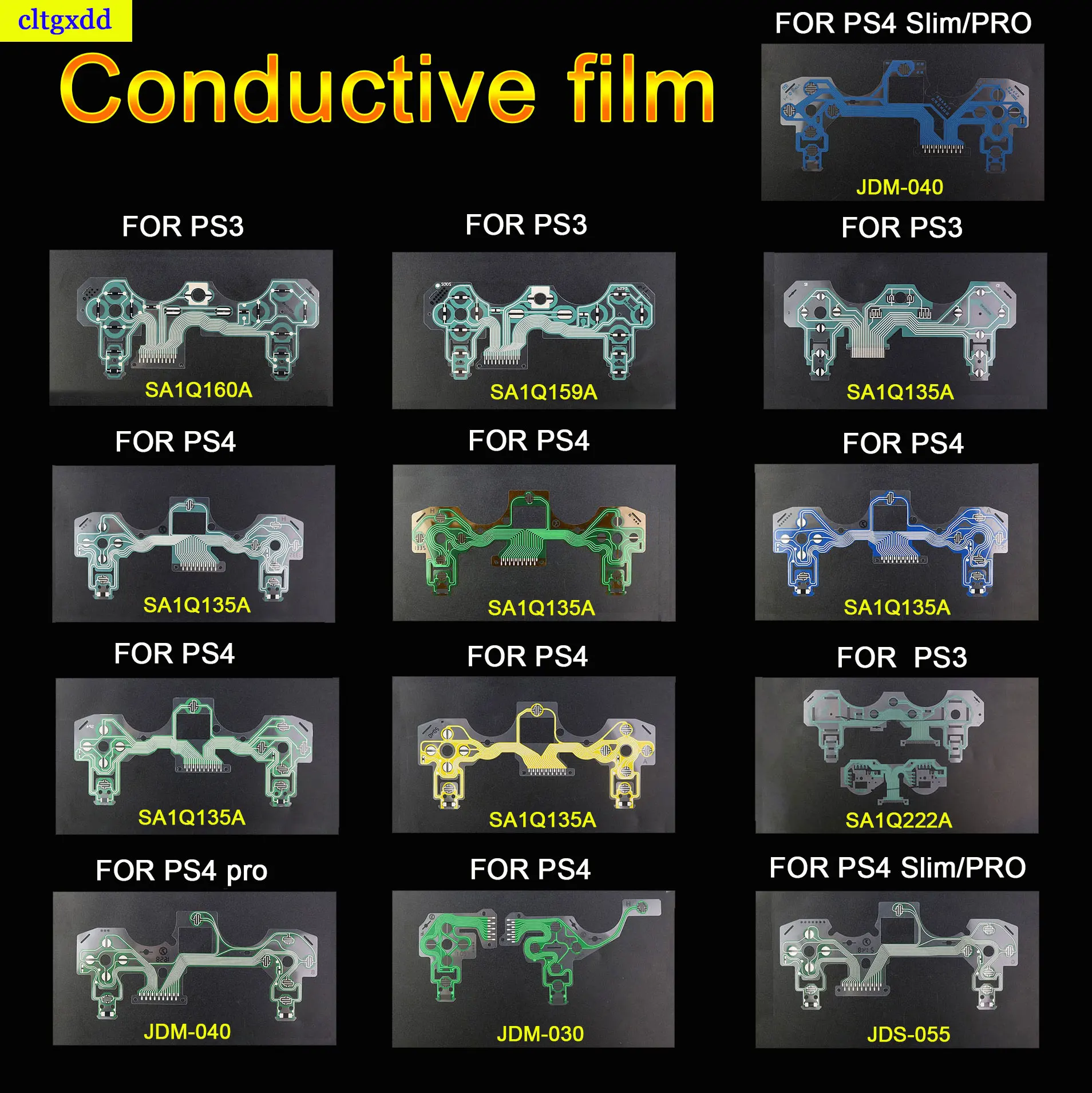 For Dualshock PS4 Pro Slim JDM 030 040 055 Controller Conductive Film ...