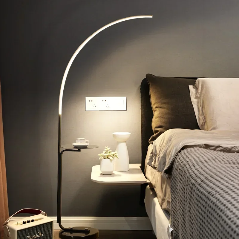 Hot-Sale-Modern-Bedroom-Led-Smart-Adjustable-Light-Black-Standing-Lamp ...